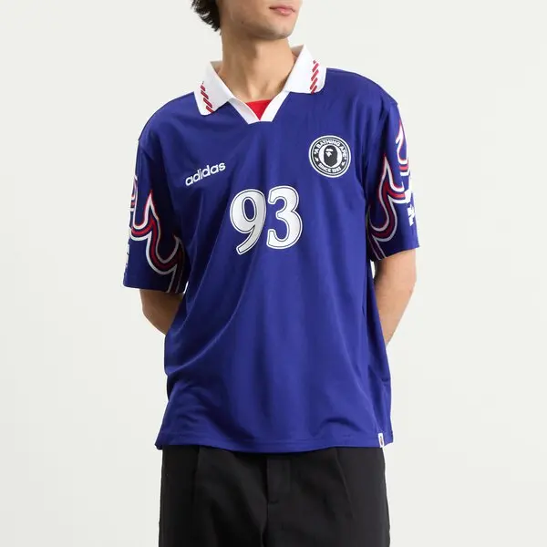 Adidas X A Bathing Ape Football Flame Jersey T-shirt