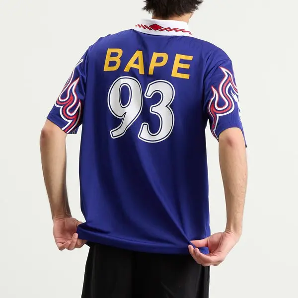 Adidas X A Bathing Ape Football Flame Jersey T-shirt