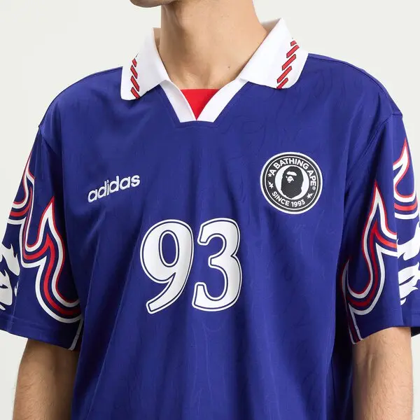 Adidas X A Bathing Ape Football Flame Jersey T-shirt