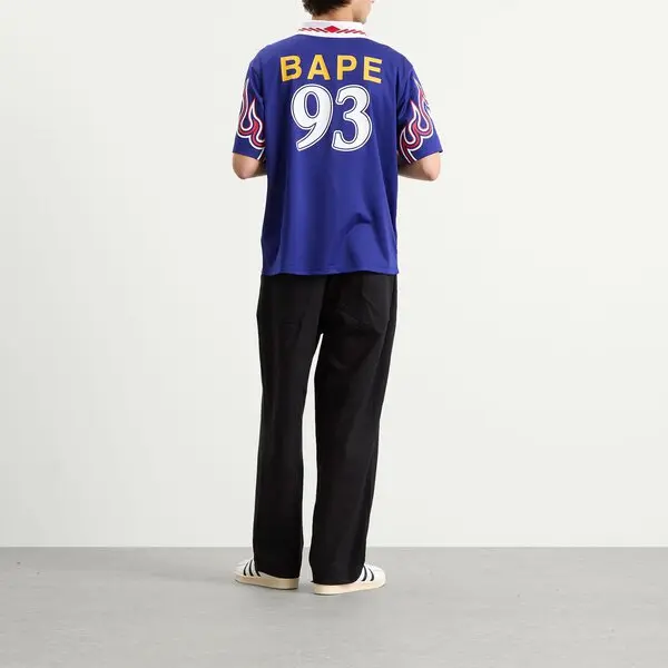 Adidas X A Bathing Ape Football Flame Jersey T-shirt