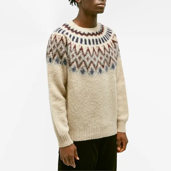 HOWLIN BY MORRISON Howlin' Future Fantasy Fair Isle Crew Knit Sweatshirt