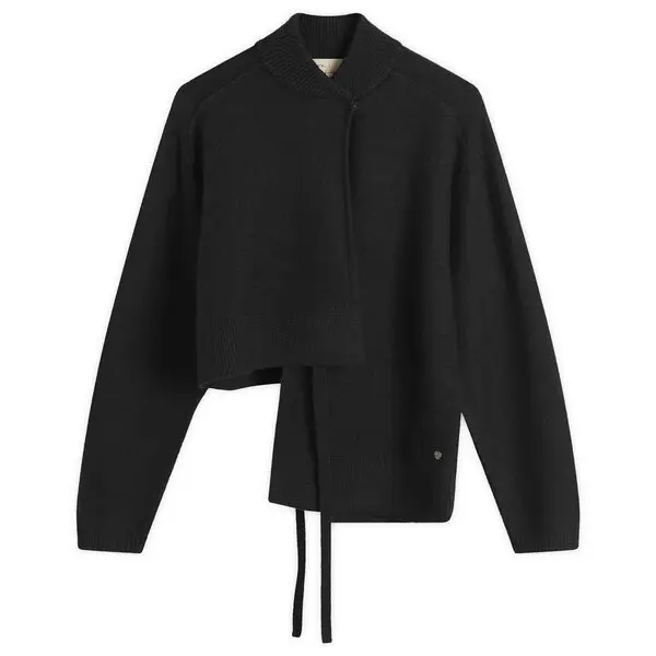 STEL Asymmetric Wrap Cardigan - Black