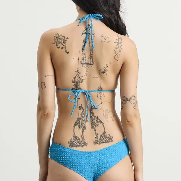 FRUITY BOOTY Seersucker Halter Bikini Bottoms