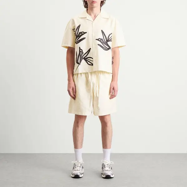 MKI MIYUKI ZOKU Washed Ink Flower Vacation Shirt Presented By