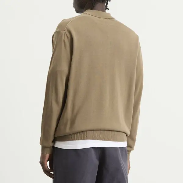 BEAMS 12g Knit Long Sleeve Polo
