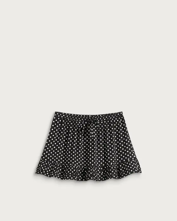 MANY MANY CLOTHES The Spotty Mini Skirt - Black