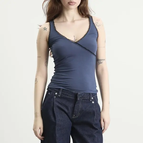 FRUITY BOOTY Frill Wrap Vest Top