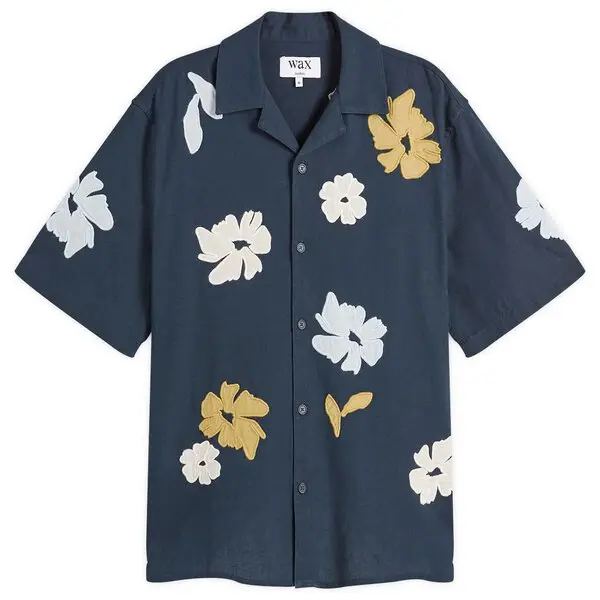 WAX LONDON Didcot Flower Applique Vacation Shirt