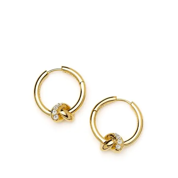 MISSOMA X Lucy Williams Pave Knot Small Hoop Earrings