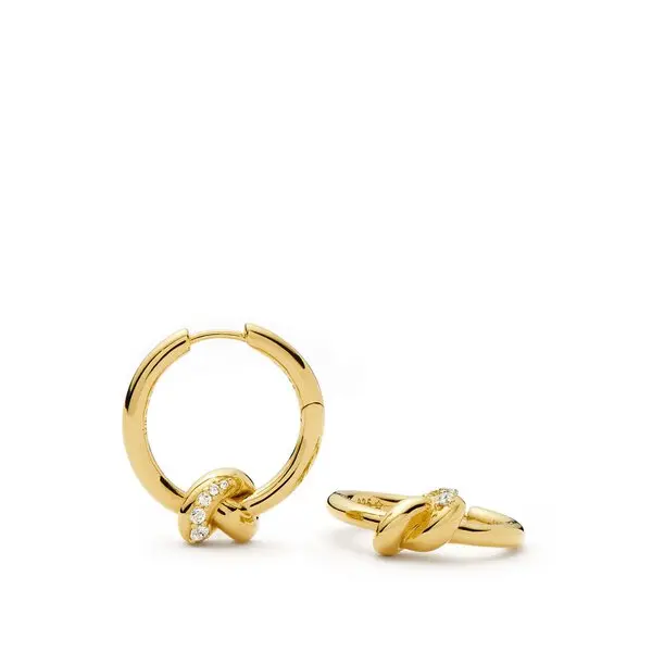 MISSOMA X Lucy Williams Pave Knot Small Hoop Earrings