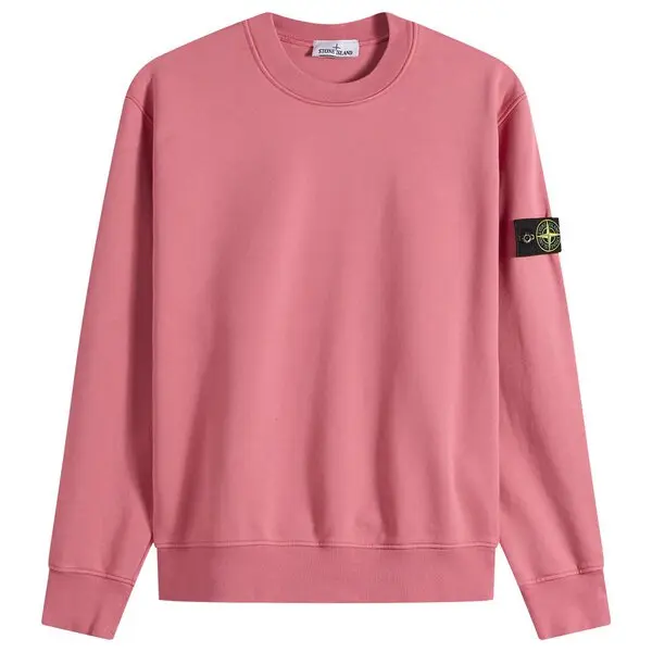 Stone Island Organic Cotton Fleece Sweatshirt - Geranium