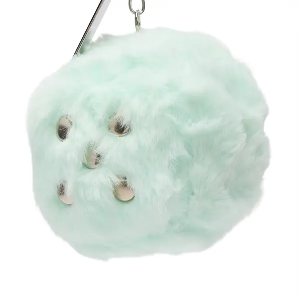 PEACHY DEN Fluffy Mirror Compact Keychain Exclusive | Size: | 100% Polyester | End Clothing