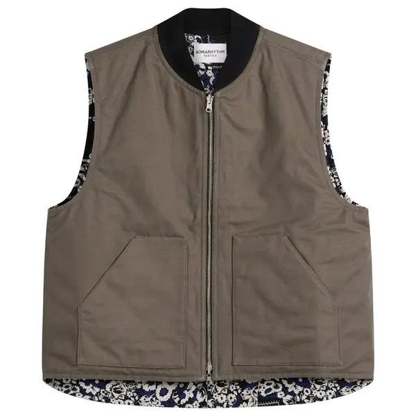 NOMARHYTHM TEXTILE Reversible Work Vest Jacket