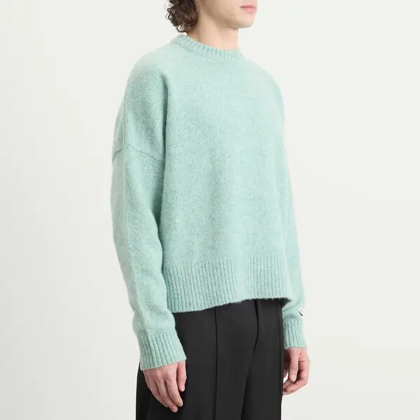 ABOUT:BLANK Mohair Knitted Logo Crewneck
