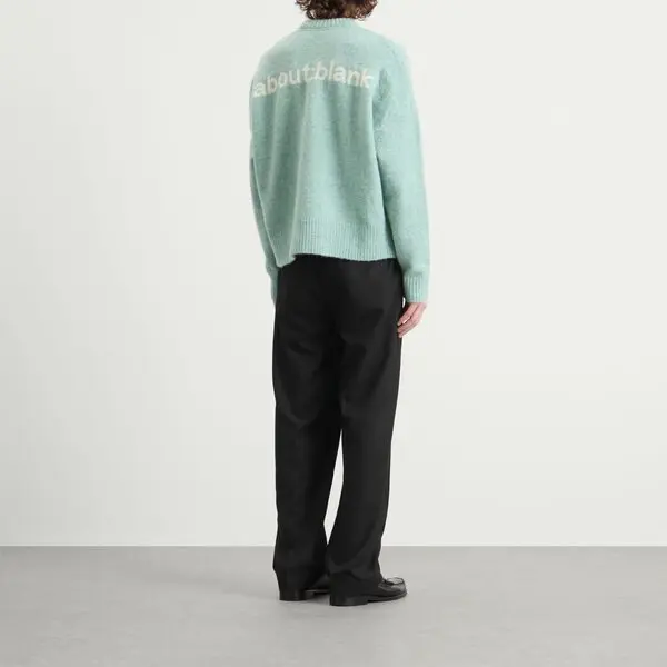 ABOUT:BLANK Mohair Knitted Logo Crewneck