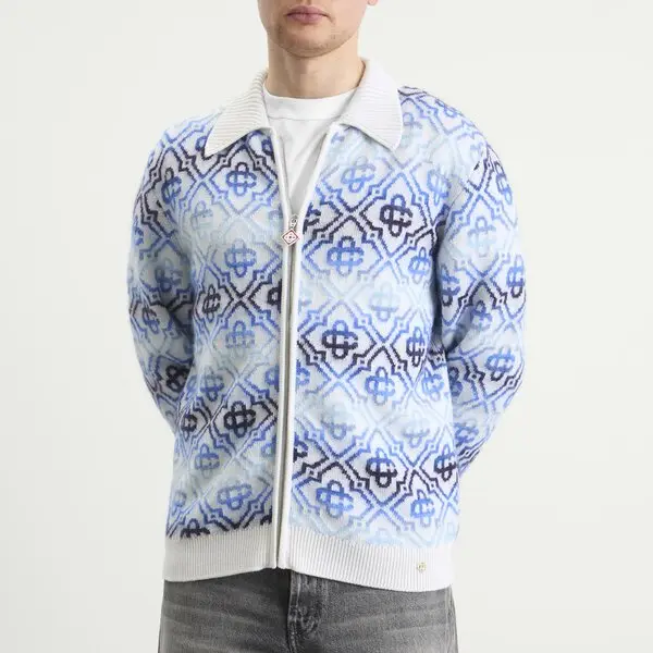 Casablanca Space Dye Monogram Zip Up