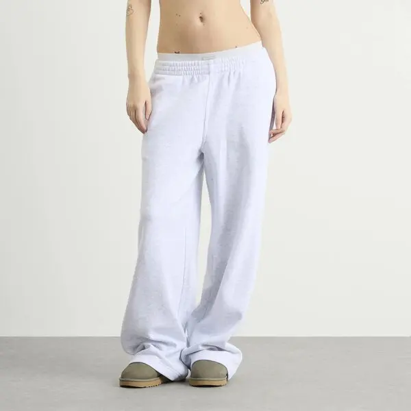 SKIMS Cotton Fleece Exposed Boxer Wide Leg Pants