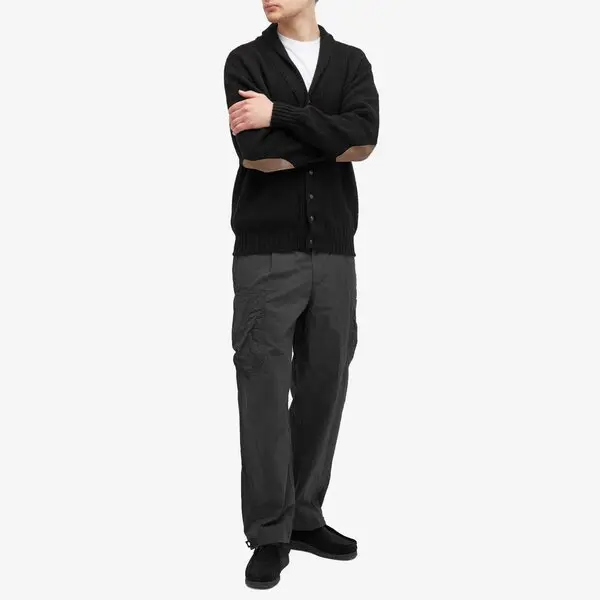 JAMIESON'S OF SHETLAND Elbow Patch Shawl Collar Cardigan