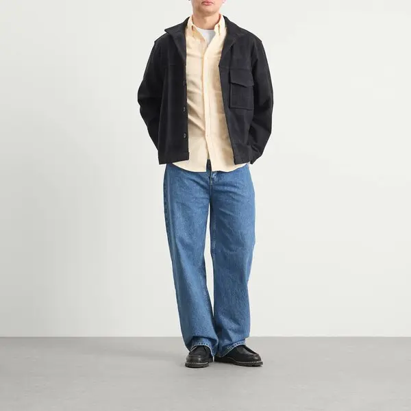 Portuguese Flannel Lobo Button Down Corduroy Shirt - Ecru