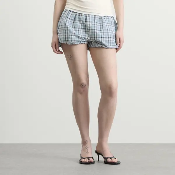 Acne Studios Pebby Check Mini Shorts