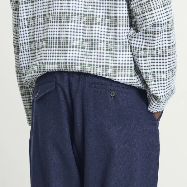 Universal Works Wool Herringbone Pleated Track Pant