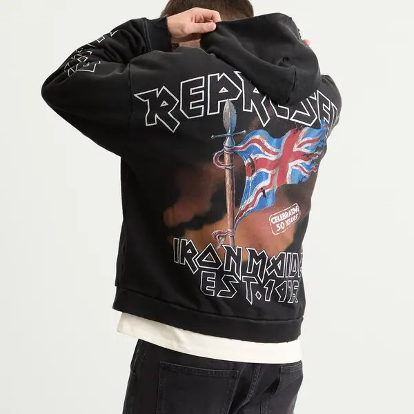 REPRESENT Iron Maiden Steed Hoodie - Stained Black