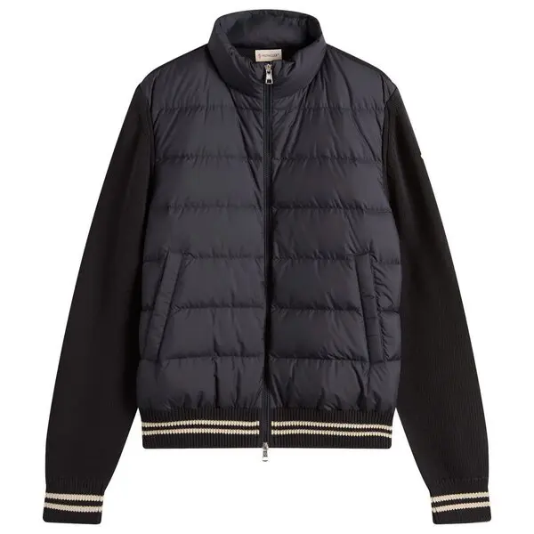 Moncler Hybrid Zip Through Jacket - Navy