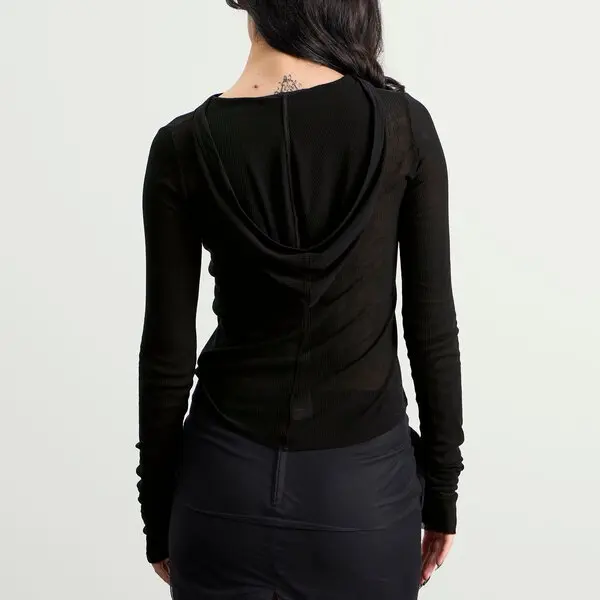 Rick Owens Long Sleeve Hooded Top