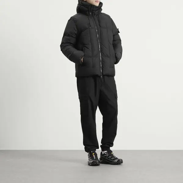 Stone Island Seam Faded Light Nylon Tela Down Jacket