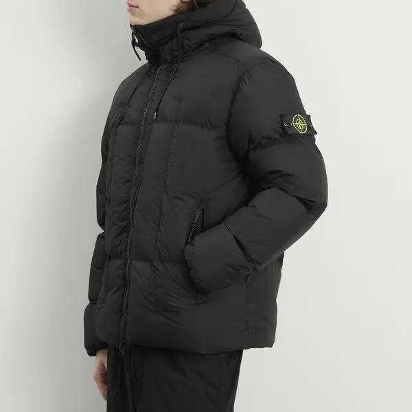 Stone Island Seam Faded Light Nylon Tela Down Jacket