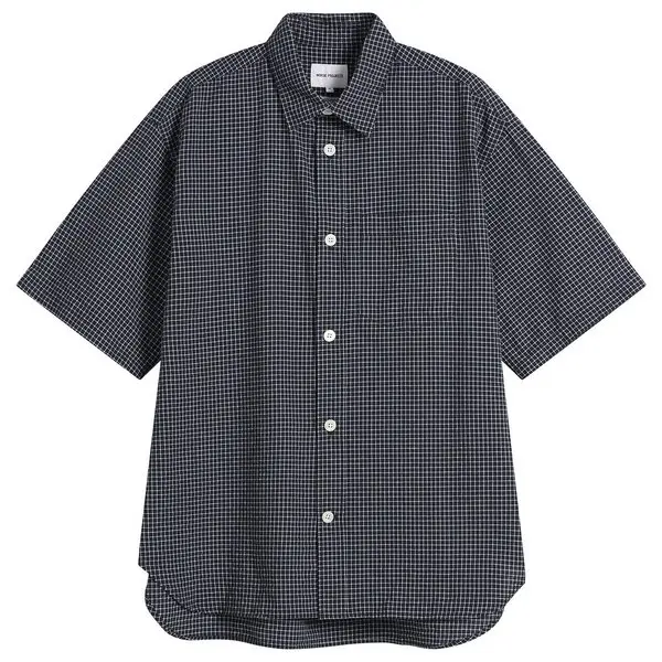 Norse Projects Espevik Oversized Check Shorts Sleeve Shirt