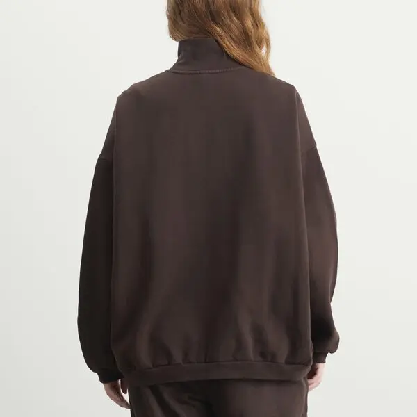 SKIMS Boyfriend Fleece Slouchy Turtleneck Pullover Sweatshirt