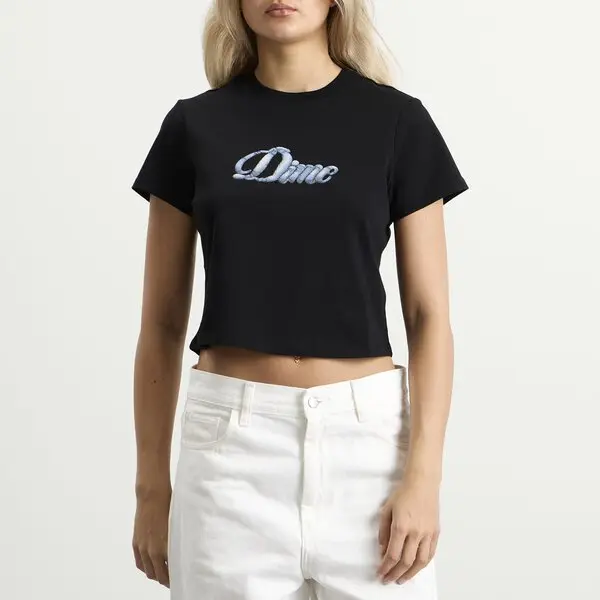 DIME Cursive Denim T-shirt