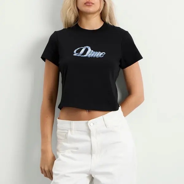 DIME Cursive Denim T-shirt