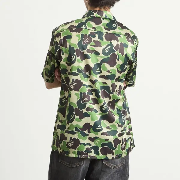 A BATHING APE Abc Camo Open Collar Ss Shirt