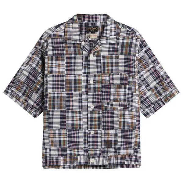 BEAMS Patchwork Madras Cabana Shirt