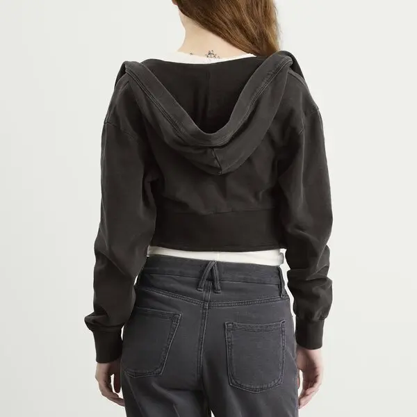 Good American Jeanius Zip Up Hoodie