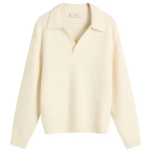 DUNST Open Collar Knit Jumper
