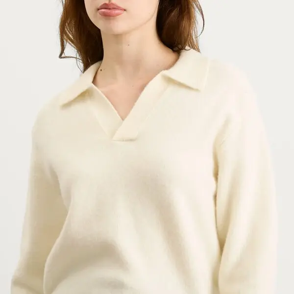 DUNST Open Collar Knit Jumper