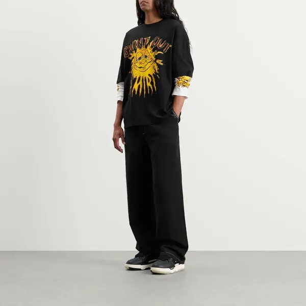 Amiri Script Linen Trouser