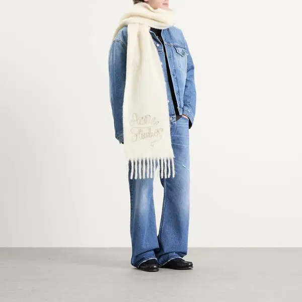 Acne Studios Vally Embroidered Scarf