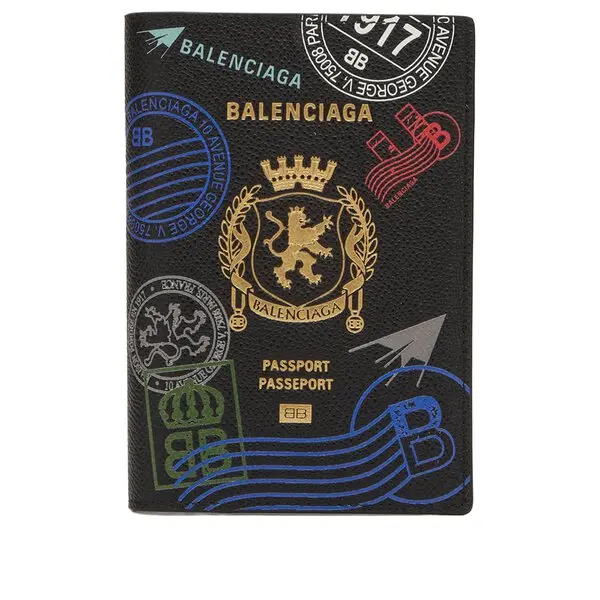 Balenciaga Stamps Passport Holder