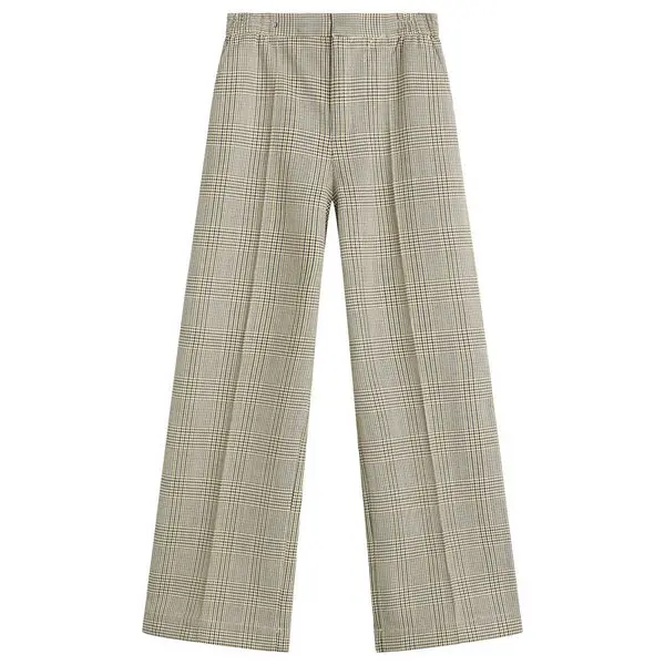 STEL Check Straight Leg Trousers