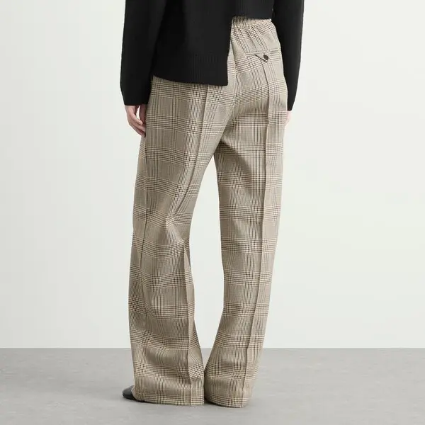 STEL Check Straight Leg Trousers