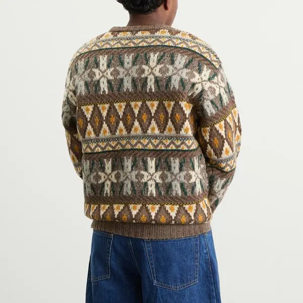 BEAMS Fair Isle Crew Neck Jumper