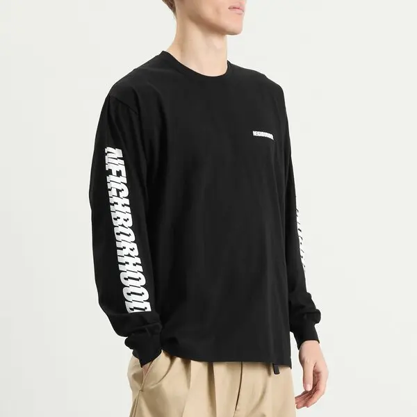 NEIGHBORHOOD Ls-1 Distorted Logo Long Sleeve T-shirt