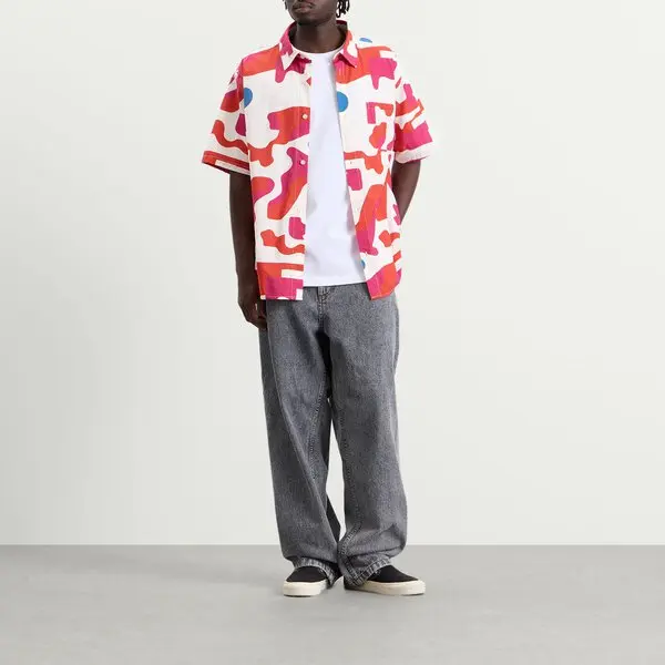 PARRA Abstract Mountain Shorts Sleeve Shirt