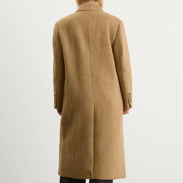 DUNST Tailored Double Beasted Hairy Wool Coat Jacket