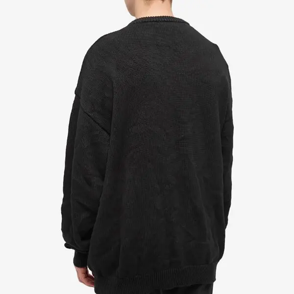 Balenciaga Embroidered Bb Logo Crew Knit Sweatshirt
