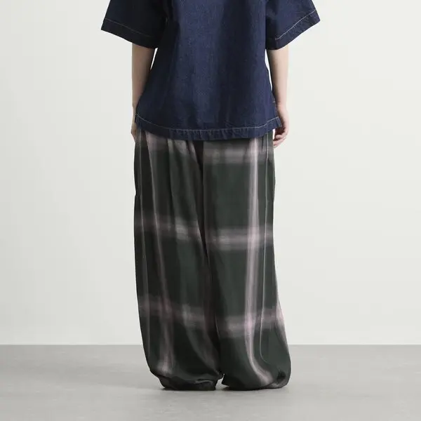 Needles H.d Rayon Plaid Pants